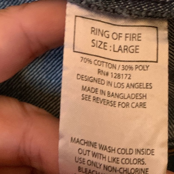 Ring of Fire | Jackets & Coats | Hooded Denim Jacket | Poshmark